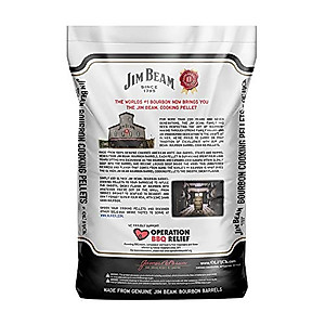 Ol' Hick Cooking Pellets 20 Pounds Barbecue Genuine Jim Beam Bourbon Barrel Grilling Smoker Cooking Pellets Bag for Grilling and Smoking (2 Pack)