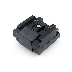 QFN64 Clamshell Programming Adapter Socket/Burning Socket/IC Test Socket QFN-64B-0.5-01, 64-Pin, 0.5mm Pitch, IC Test Burn-in Socket, Applied to QFN64, MLP64, MLF64 Packages.