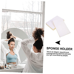 Holibanna 4pcs Box Jewelry Box Pad Earrings Sponge Display Shelf Earstud Insert Vanity Tray Foam Insert Ear Stud Holder Jewelry Showcase Pads Ring Holder Insert Props Glasses White