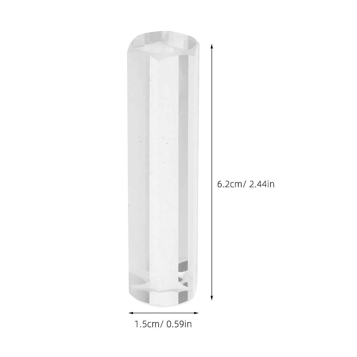 Baluue Optical Glass Hexagonal Prism for Teaching Light Spectrum Physics and Photo Photography Cylindrical Prism for School