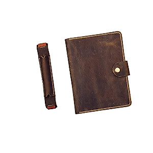 Personalized vintage rhodia leather cover distressed leather cover for rhodia wirebound meeting notebook A5+ NRA5P05S