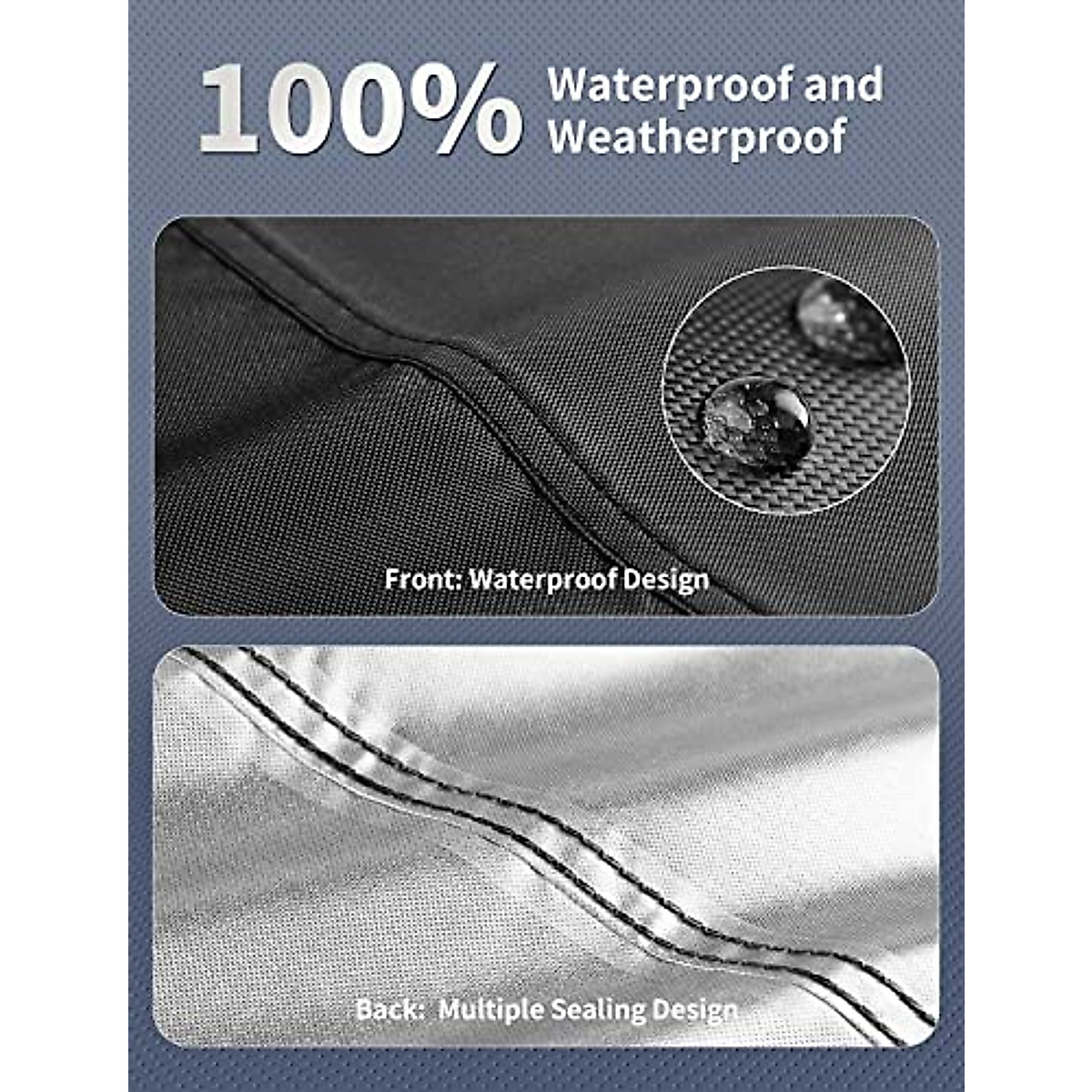 YISSVIC Patio Furniture Covers 96x64x40 inch Outdoor Furniture Covers Waterproof Windproof Anti-UV Rectangular Fits for 6-12 Seats