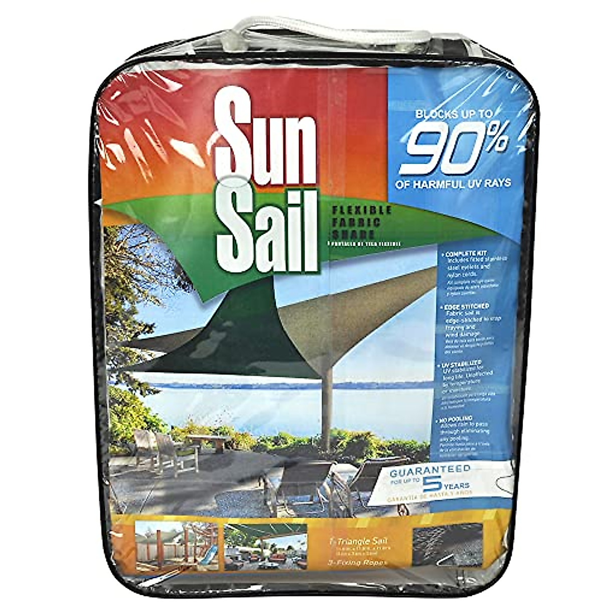 Easy Gardener 10909H, Fabric Shade, Sun Sail Shade Accessory, Green
