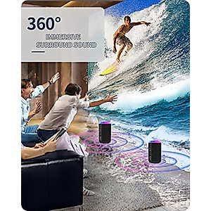 Portable Bluetooth Speakers Wireless Waterproof IPX7,Bluetooth Speakers with Lights,Speakers Bluetooth Wireless Loud with Bass,DSP TWS Pairing for 48W Stereo Bluetooth 5.1 Speaker Powerful Bass