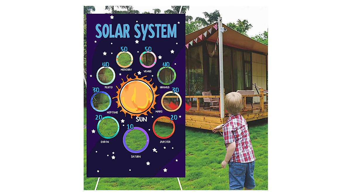 Solar System Kids Party Backdrop - Space Theme Decor for Birthdays