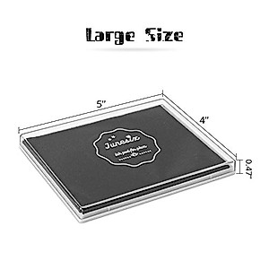 Ink Pad, 5x4'' Washable Stamp Ink Pad for Kids, Black