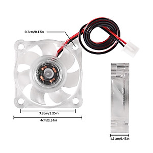 AEDIKO 6pcs 4010 Fan 3D Printer Fan DC 24V Mini Brushless Cooling Fan 40x40x10mm Hydraulic Bearing Fan RGB LED with 2 Pin Terminal for 3D Printer, DVR, PC,CPU
