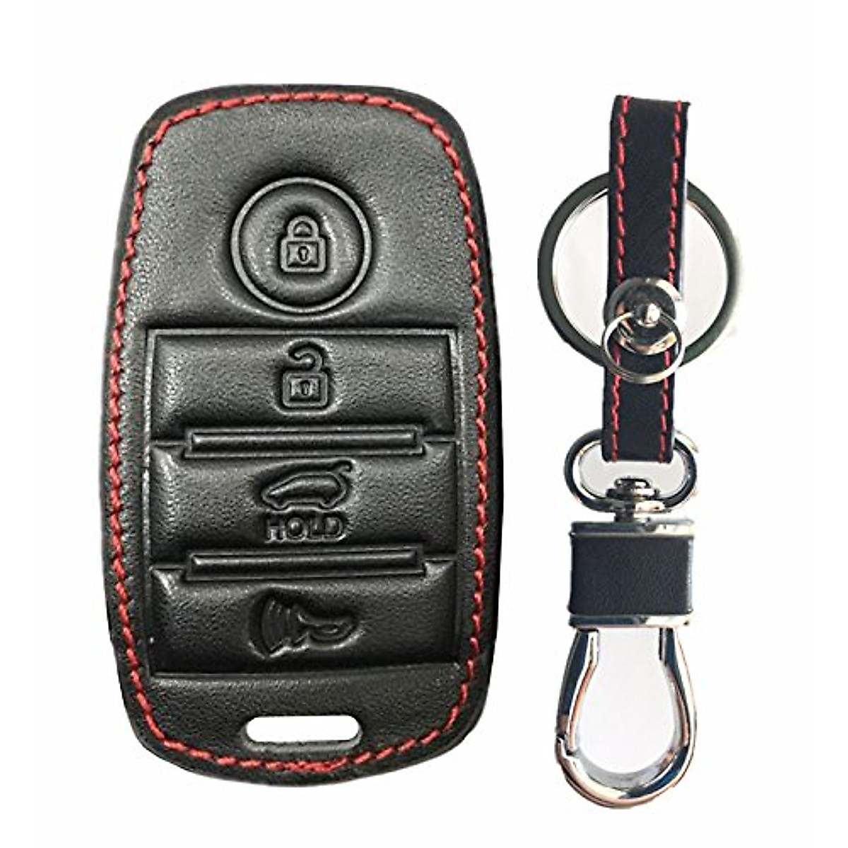 Rpkey Leather Keyless Entry Remote Control Key Fob Cover Case protector For Kia K3 Cerato Forte Sorento Rio Rio5 Optima 95440-D4000 81999-D4060 SY5JFFGE04