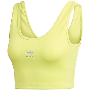 Adidas Cropped Tank Yellow Size Large