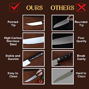 Fathers Day Dad Gifts from Daughter - Fathers Day Birthday Gifts from Wife, Son, Gifts for Dad - Christmas Dad Gifts for Father, Husband, Step Dad, Bonus Dad - Best Dad Ever Gifts, 8 inch Chef Knife