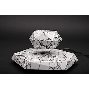 BandD Plant Pot for Succulents, air Bonsai & air Plants. Planter for Home, Office & Desk Decor. Magnetic Floating Levitating Display. (Marble)