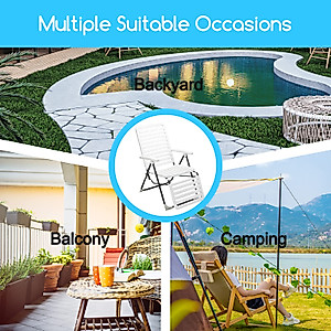 Tangkula Patio Chaise Lounge Chair, Folding Chaise Lounge Outdoor with 7-Position Backrest & Adjustable Footrest, Plastic Pool Lounge Chairs for Outside Backyard Deck Beach Lawn