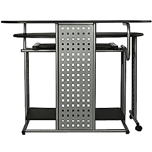 OneSpace Regallo Expandable L Computer Desk, Black