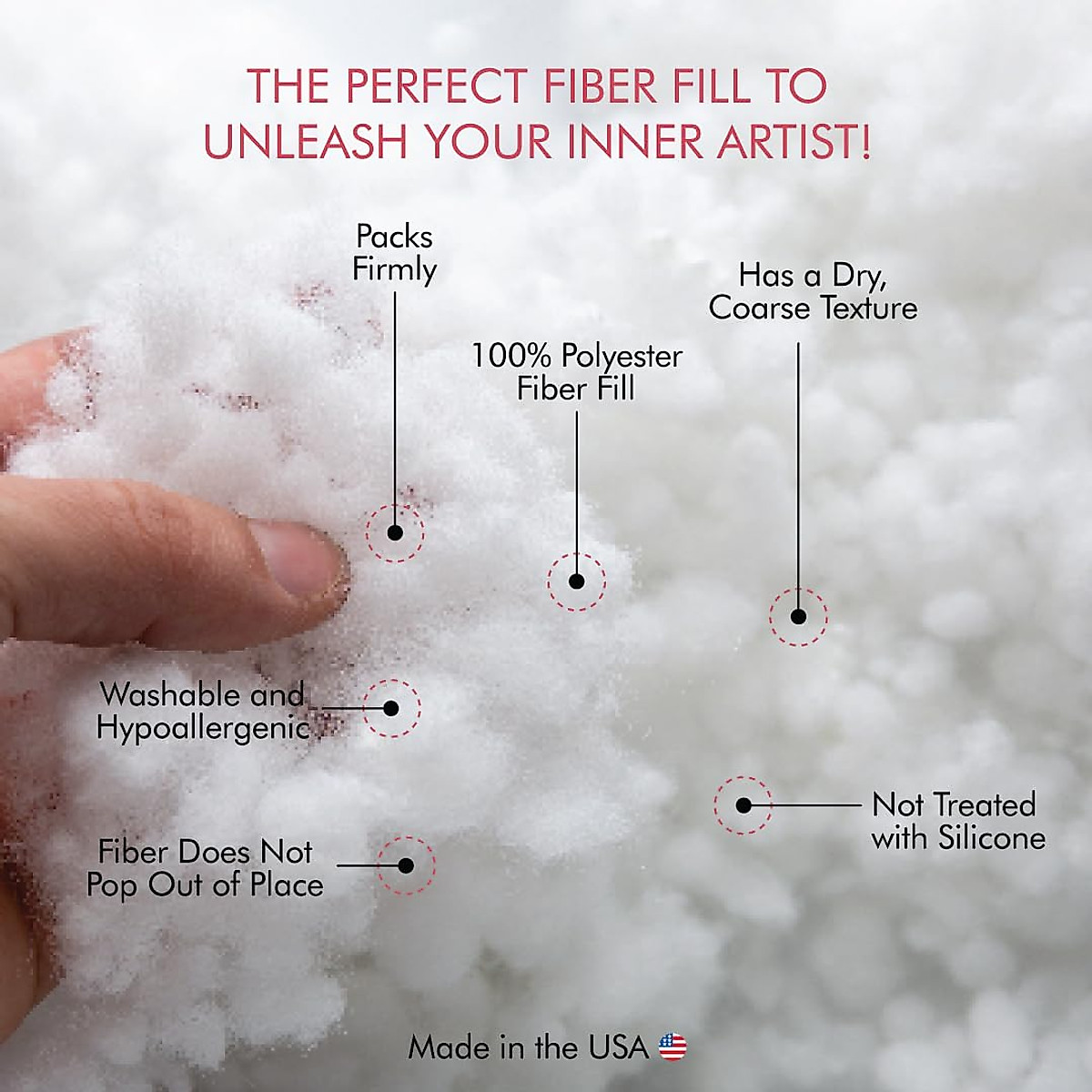 Fairfield Poly-Fil Crafter’s Choice Packaging Fiber, 10 Ounce (Pack of 1), Blue