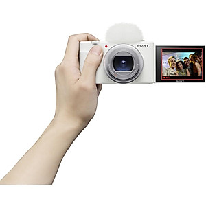 Sony ZV-1 II Digital Camera | White Bundled with 64GB Memory Card + Microfiber Cleaning Cloth + Photo Starter Kit (11 Pieces) (4 Items)