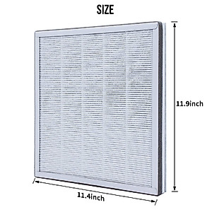 2-Pack High-Efficiency Compatible LEVOIT Vital 100, Vital 100-RF, Vital 100-RXW Hepa Filters Set, White, GHM 3-in-1 Hepa filter