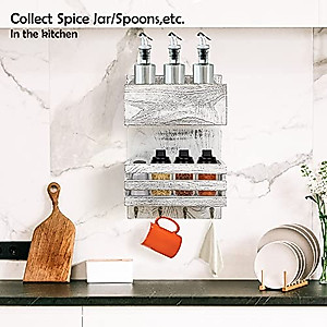 Hair Tool Organizer - Wooden Wall Mounted Hair Care Storage Solution with Multiple Compartments for Hair Blow Dryer, Straightener, Curling Iron,Makeup - Space Saving Hair Styling Tool Holder