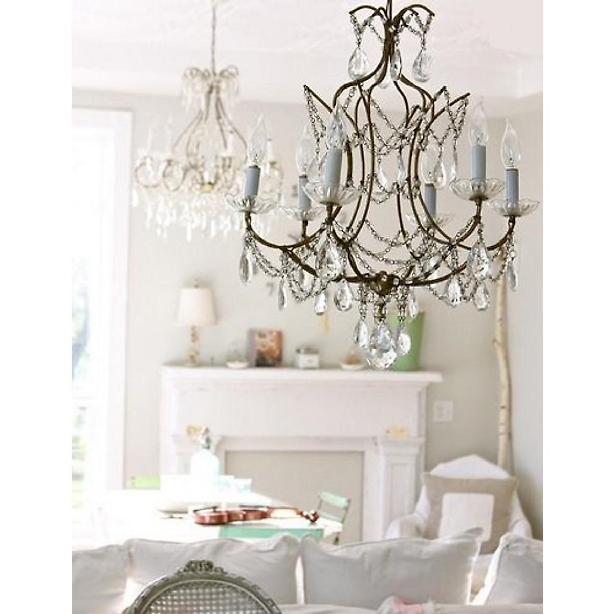 Ulove Prs Acrylic Teardrop Crystal, Chandelier Pendants Parts Beads, Garland Hanging Bead, Crystal Beaded for Wedding Party Centerpiece Tree Decoration (12 pcs)