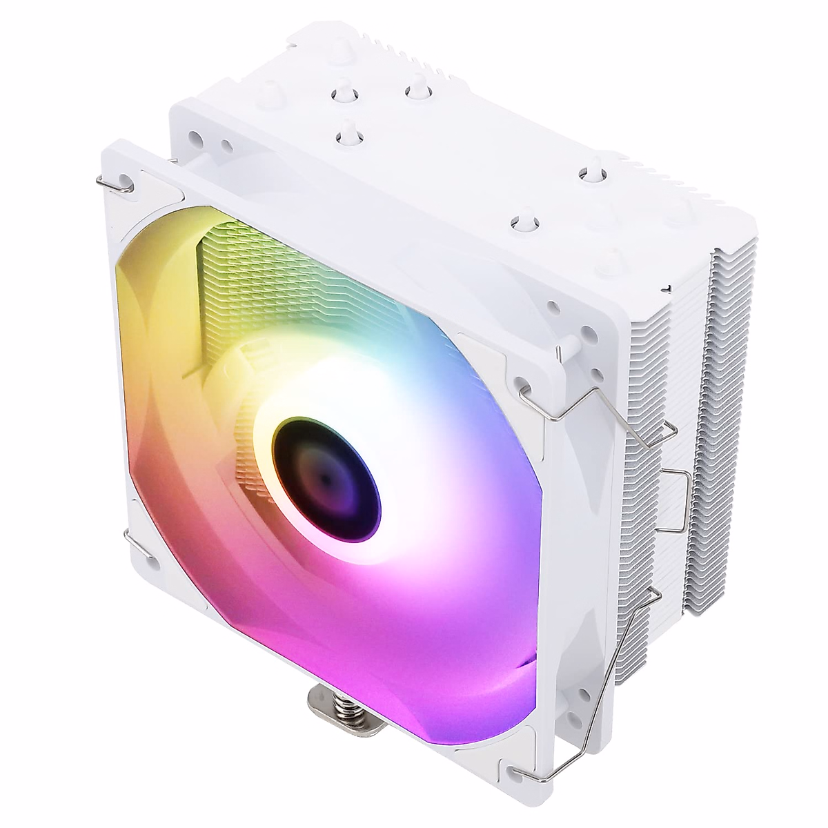 Thermalright Assassin King 120 SE White ARGB CPU Air Cooler, AK120 SE White ARB, 5 Heatpipes, TL-C12CW-S PWM Quiet Fan CPU Cooler with S-FDB Bearing, for AMD AM4/Intel LGA1700/1150/1151/1200