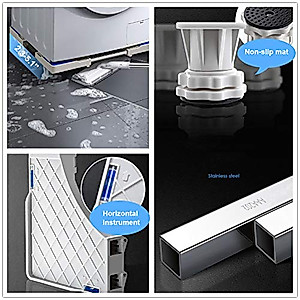 Adjustable Fridge Stand- Refrigerator Stand-Mini Fridge Stand- Washing Machine-Washer Stand-Strong Feet for Fridge- Mobile Base Stand with 4 Strong Feet Multi-Functional Base (4 Feet)