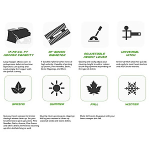 42" Tow Behind Lawn Sweeper