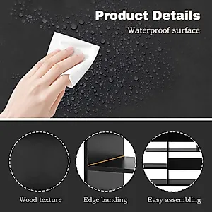 Jerry & Maggie Extra Large Desk Organizer Shelves for Office Organization, Multi Units Storage Rack Home Office Accessories, Office Must Haves Desk Shelf for Top of Desk, Black