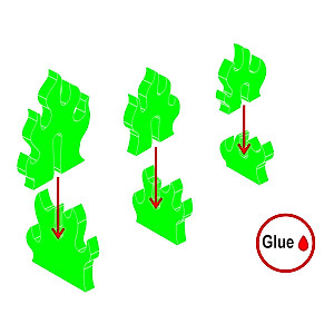 LITKO Flame Marker | Fire Spell Effect Indicator | Plasma | Toxic | Inferno | Blast | Compatible with Dungeons & Dragons, Pathfinder & Tabletop Wargames (Fluorescent Green, Variety Pack)