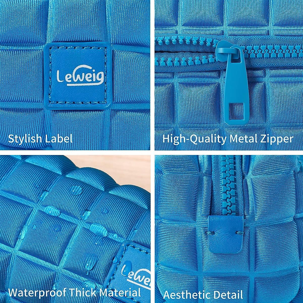 Cute Pencil Case 2023 Aesthetic Pencil Pouch, Thick Material Shockproof Pencil Bag, Kawaii Stationery Pen Bag Organizer for School College Student Teen Girls Adults - Blue