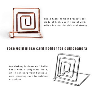 ELANE 18 Pcs Mini Place Card Holders,Wedding Table Number Holders Picture Holder Stand,Table Place Card Holders