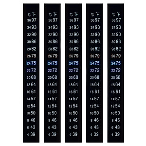PATIKIL Aquarium Thermometer Sticker, 5Pcs Fish Tank Thermometer Stick On Betta Fish Tank Digital Water Temperature Strips Adhesive for Terrarium Tank Brewing Wine, 4-36℃