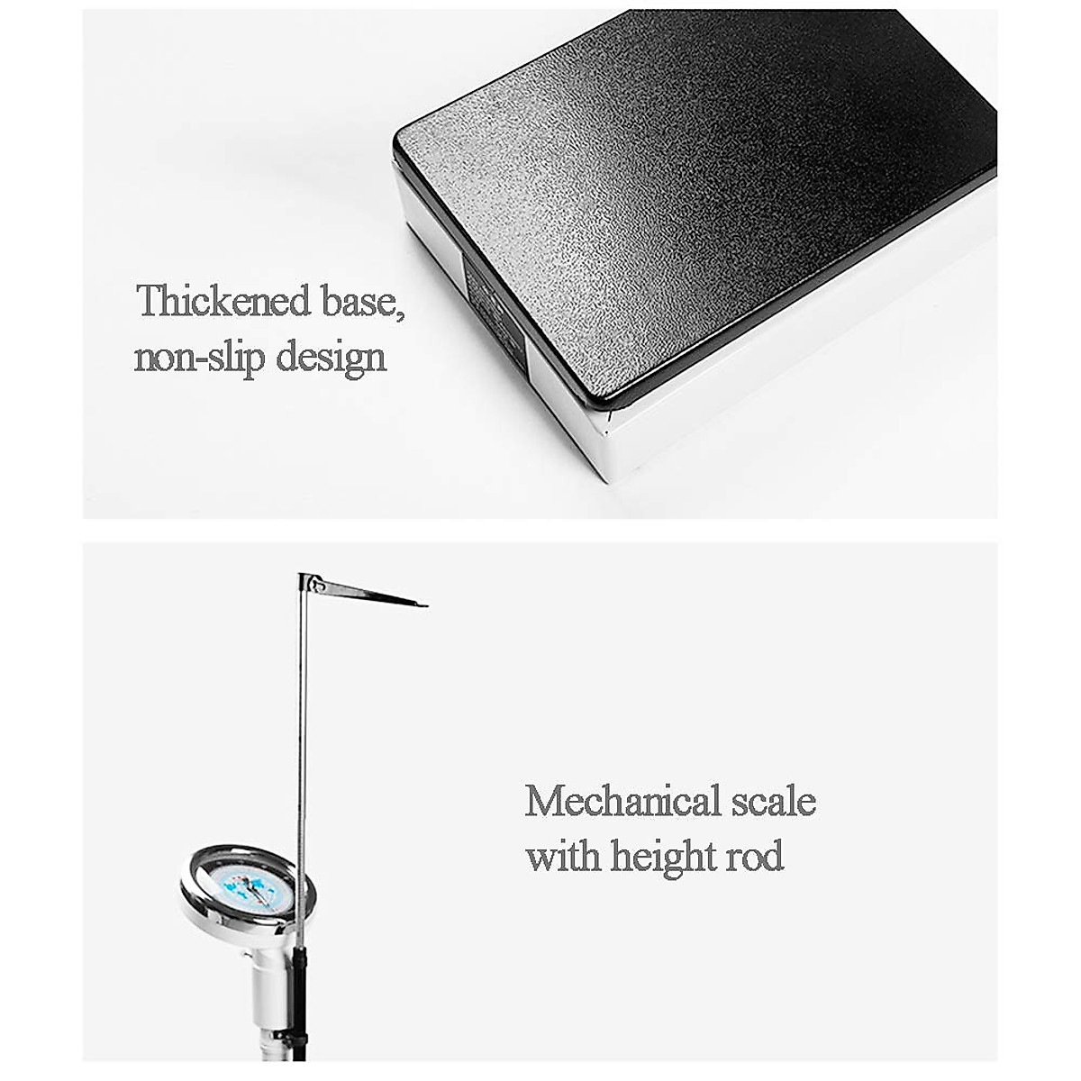 Digital Clinical Scale, Mechanical Height Rod, Height and Weight Scale Medical Mechanical Scales Measuring Weight Height(120kg)