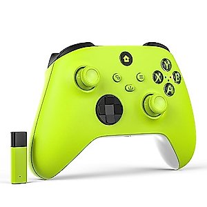 W&O Wireless Controller Compatible With Xbox One, Xbox Series X/S, Xbox One X/S、PC with 2.4GHZ Wireless Adapter Gamepad （Electric Volt）