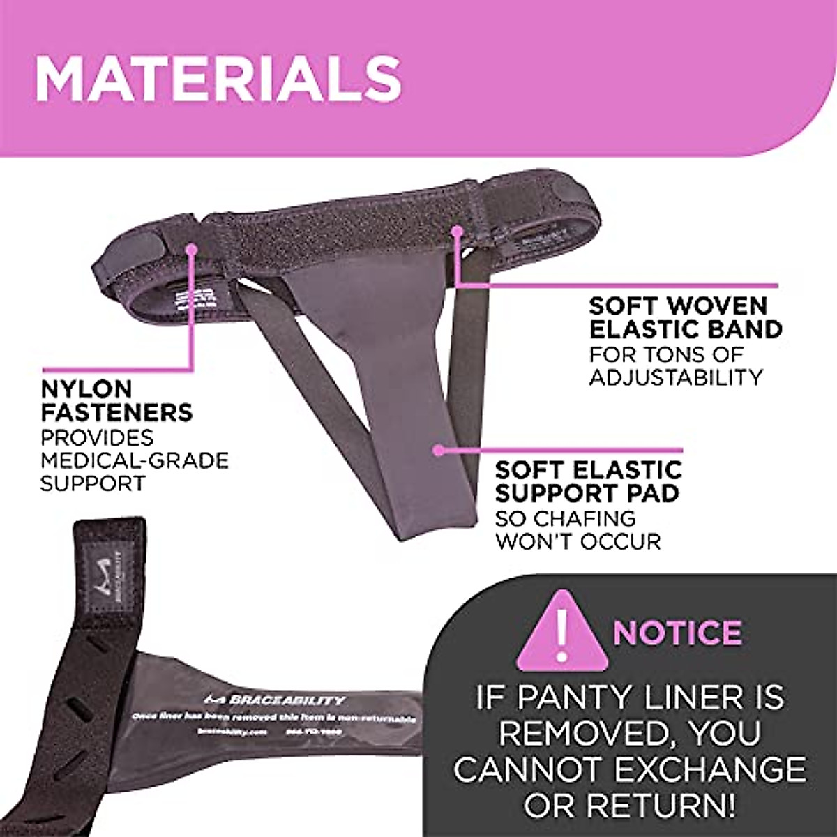 BraceAbility The Pelvic Pro Patented Prolapse Uterus Support Belt Girdle for Women’s Prolapsed for Dropped Bladder, Vulvar Varicosities, Postpartum Recovery, Symphysis Pubis Dysfunction Pain (M)