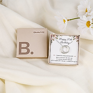 BMMYE 50th Birthday Gifts for Women, Gold Silver Necklace Circle Pendant Mothers Day Jewelry 50 Year Old Birthday Gifts Ideas for Mom Sister Friend