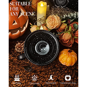 Maaacute Midnight Skull Coffee Mugs with Spoons, Halloween Christmas Birthday White Elephant Weird Gifts for Women Men Girl Friends, Halloween Spooky Witchy Gothis Decor Horror Novelty Tea Cups