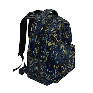 ALAZA Sun Moon Boho Cosmos Travel Laptop Backpack Business Daypack School Bag Bookbag Fit 15.6 Inch Laptops for Women Men Girls