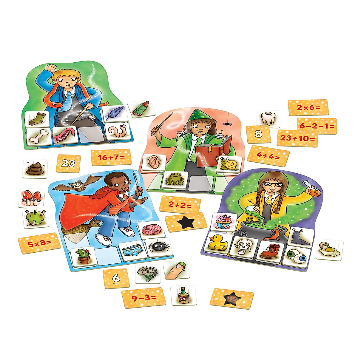 Orchard Toys Moose Games Magic Maths Game. an exciting and spellbinding Math Game. for Ages 5-7 and for 2-4 Players