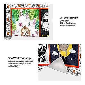 Sloth Blanket Personalization Sloth Blankets Gifts Super Soft Cozy Fluffy Blankets for Bed Sofa and Travel 60"X50"Sloth Gifts for Women
