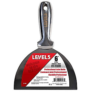 6" All Stainless Steel Joint Knife - LEVEL5 | Professional Grade Putty Blade, Premium Polished All-Metal, Precision Ground Edge, Ergonomic, Corrosion Resistant | 5-406