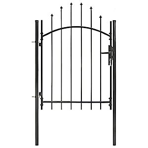 vidaXL Garden Gate Steel 39.4"x68.9" Black