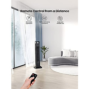 Uthfy Tower Fan for Bedroom, Quiet Oscillating Fan for Indoors with 7.5H Timer, 3 Speeds 3 Modes, Portable Standing Bladeless Fan that Blow Cold Air, for Office, Room, Living Room, 32 Inch