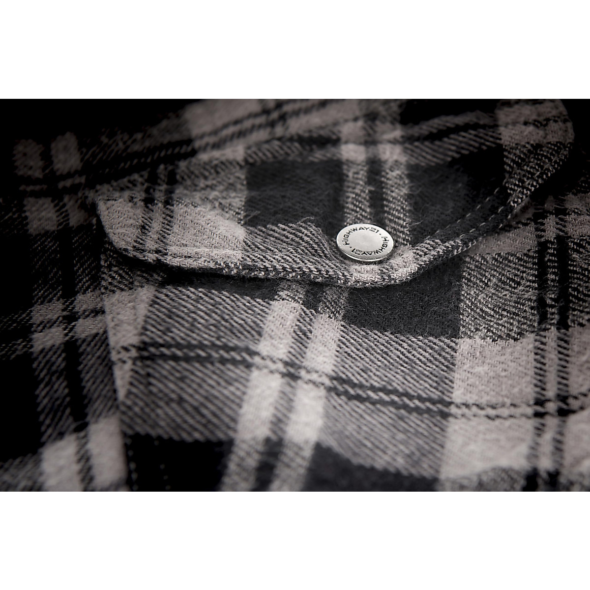 HIGHWAY 21 Marksman Flannel Shirt, Plaid, Button-Down Motorcycle Jacket for Men, Protective Woven Cotton Fabric