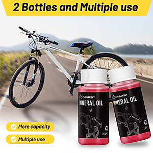 CHUMXINY Brake Bleed Kit for Shimano, TEKTRO Hydraulic Disc Brakes, Including High Performance Mineral Brake Fluid (120ml)