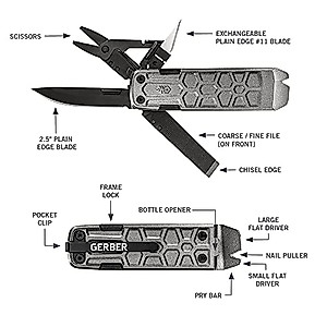 Gerber Gear Lockdown Pry Multitool, Silver