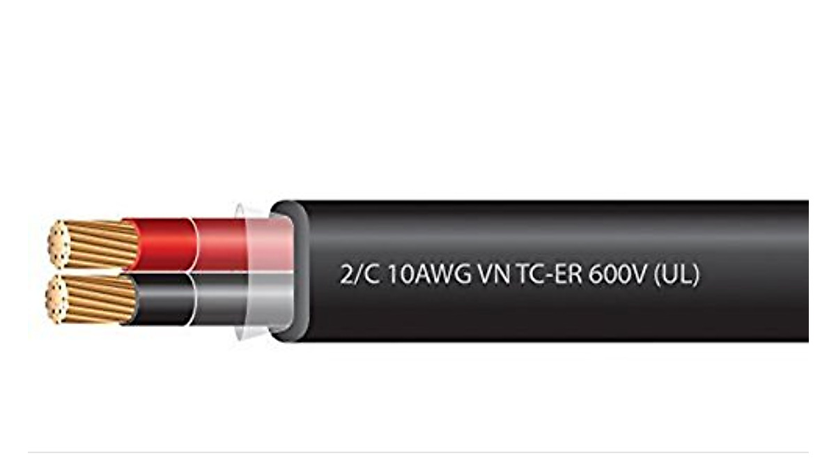 50 FT 10 AWG Solar PV Multi-Conductor Tray Cable - 600V Type TC