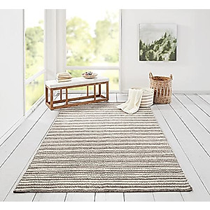 Momeni Rugs Mesa Collection, 100% Wool Hand Woven Flatweave Transitional Area Rug, 2' x 3', Natural Brown