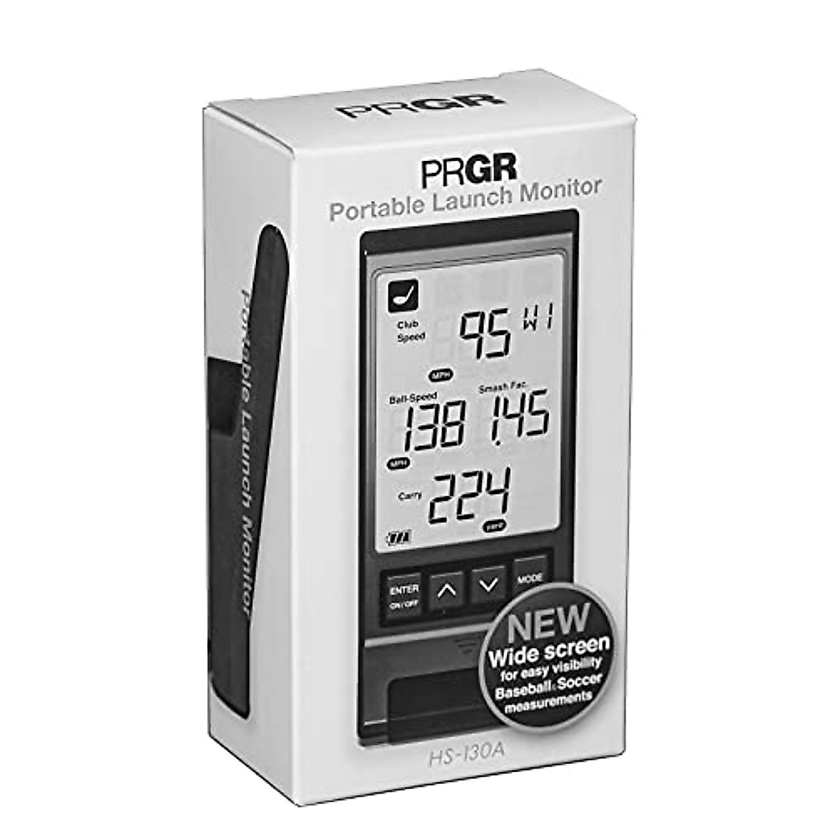 PRGR Black Pocket Launch Monitor HS-130A (New 2021 Model)