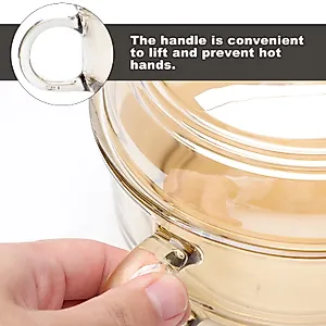 jojofuny Glass Noodle Bowl Japanese Soup Bowl Clear Food Bowl with Handle Microwave Safe Ramen Bowl Fruit Salad Cereal Dish Bowl Coffee