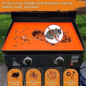 HEYYUMI 28" Griddlel Mat Cover for Blackstone,Grill Mat-Heavy Duty Food Grade Silicone Mat - All Season Cooking Surface Protective Cover (Not fit 28XL/Pro Series)