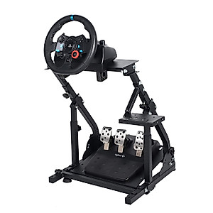 Minneer Racing Steering Wheel Stand with Pro Reinforced Parts Fit for Logitech G25,G27,G29,G920 Gaming Racing Simulator Cockpit Wheel, Pedals Not Include